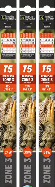 REPTILE SYSTEMS T5 Ferguson Zone 3 12% Desert Reptile Lamp, 24-watt ...