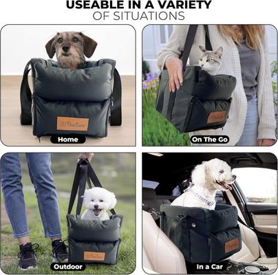 PAWSEAT Dog Safety Car Booster Seat & Carrier, Small, Black - Chewy.com