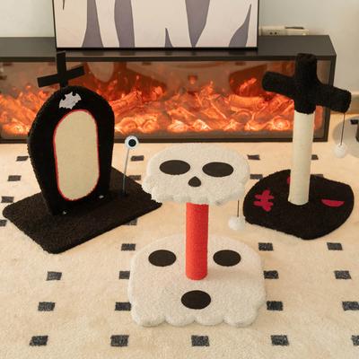 HAPPY & POLLY Skull & Bones Gothic Cat Scratch Toy - Chewy.com