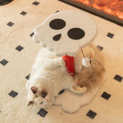 HAPPY & POLLY Skull & Bones Gothic Cat Scratch Toy - Chewy.com