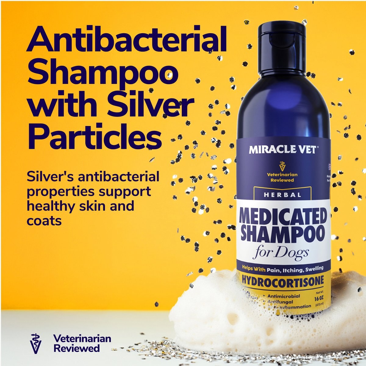 MIRACLE VET Medicated Dog Shampoo for Antibacterial Itchy Skin, Yeast ...