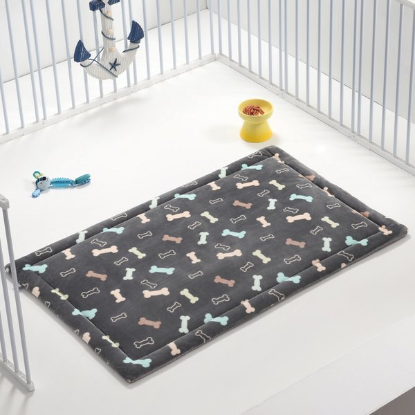 Out of Stock - ALLISANDRO Comfort Dog & Cat Crate Mat, Grey Bone, 18 x ...