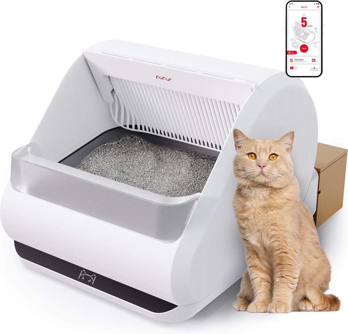 POPUR X5 Self-Cleaning Cat Litter Box - Chewy.com