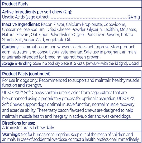 VIRBAC URSOLYX Soft Chew Supplement for Large Breed Dogs, 60 count - Chewy.com