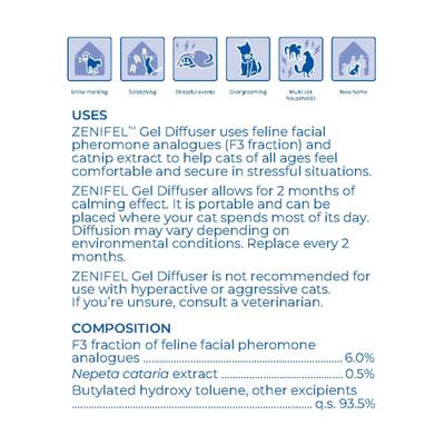 VIRBAC ZENIFEL Gel Calming Diffuser for Cats, 8.1-oz jar - Chewy.com