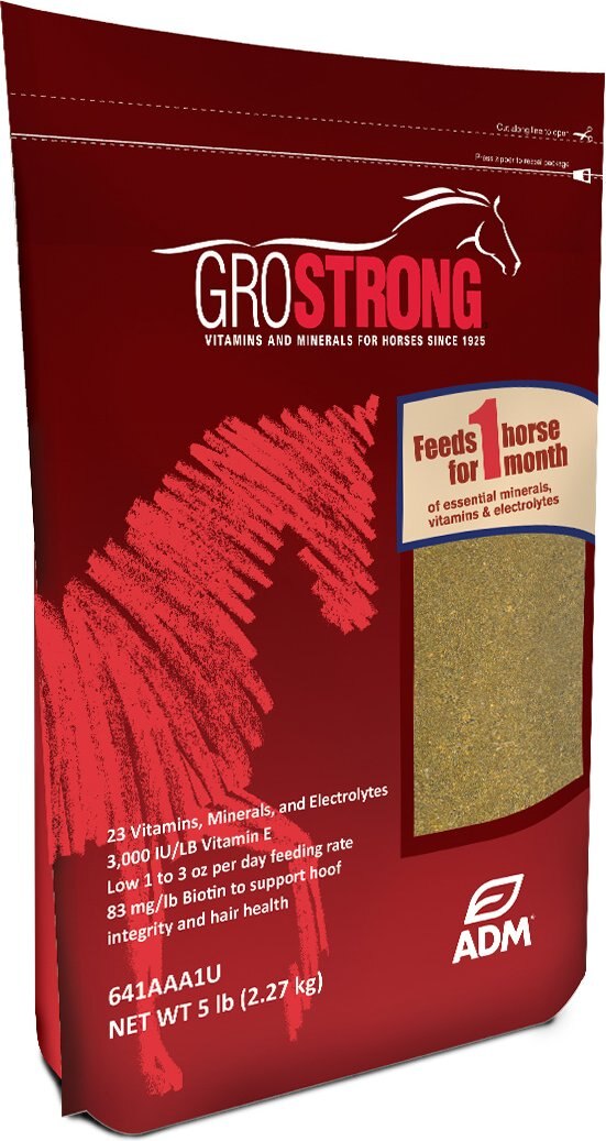 ADM GROSTRONG Granules Horse Supplement, 5-lb bag - Chewy.com