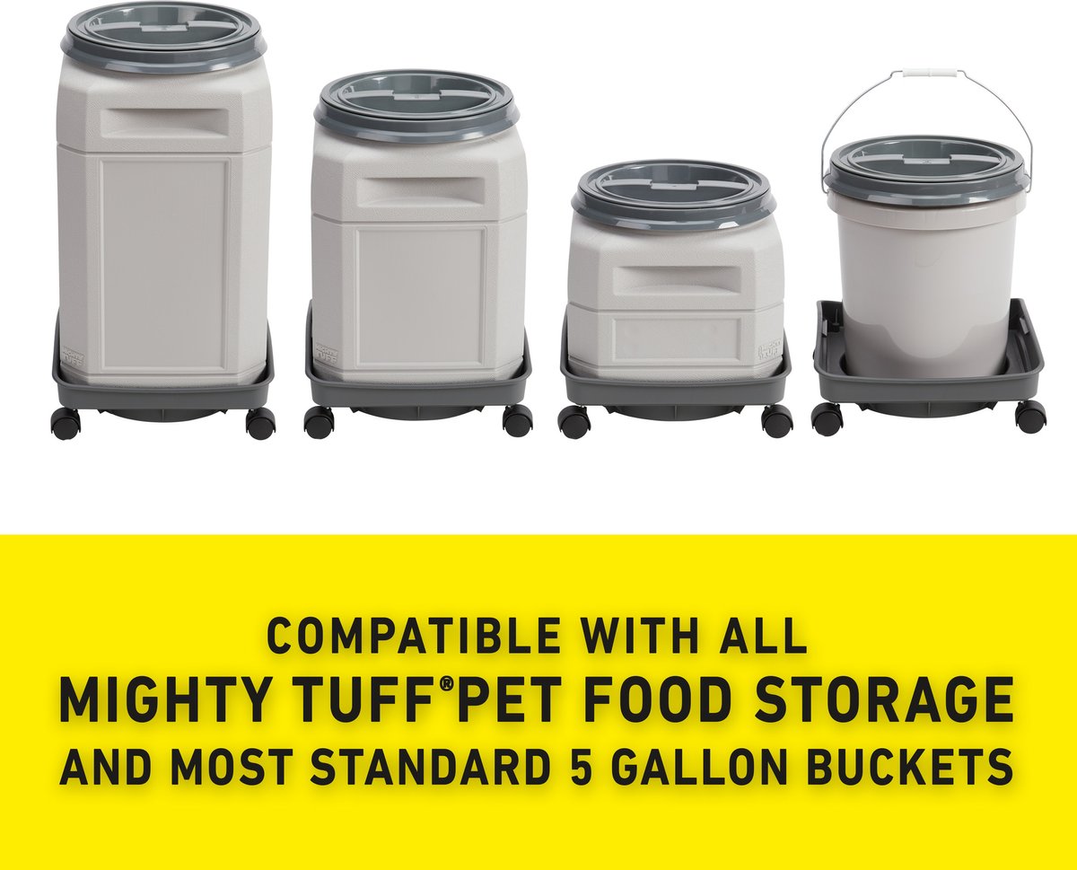 MIGHTY TUFF Heavy Duty Rolling Dolly for Pet Food Storage Containers ...