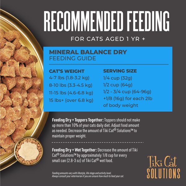 TIKI CAT Solutions Mineral Balance Chicken Grain-Free Dry Cat Food, 5.6 ...