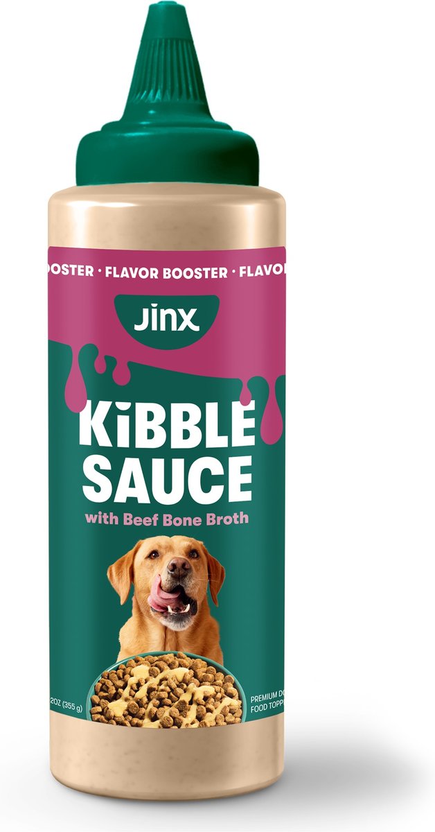 JINX Kibble Sauce Beef Bone Broth Wet Dog Food Topper, 12-fl oz bottle ...