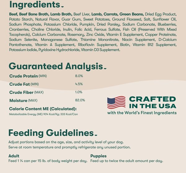 JINX Bone Broth Stew with Beef & Vegetables Grain-Free Wet Dog Food, 13 ...