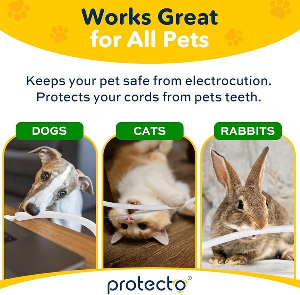 PROTECTO Chew-Proof Cord Protector Dog, Cat & Small Pet Wire Cover ...