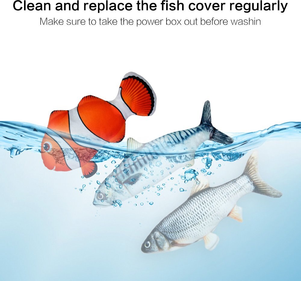 EYS Jump Flop Crucian Fish Rechargeable Motion-Sensor Cat Toy - Chewy.com