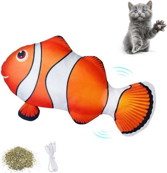 EYS Dancing Clownfish Rechargeable Motion-Sensor Cat Toy - Chewy.com