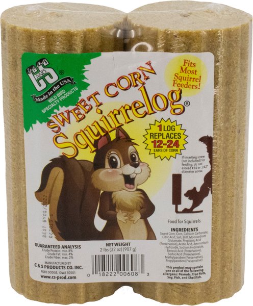 C&S Sweet Corn Squirrelog Refill Squirrel Food, 32-oz - Chewy.com