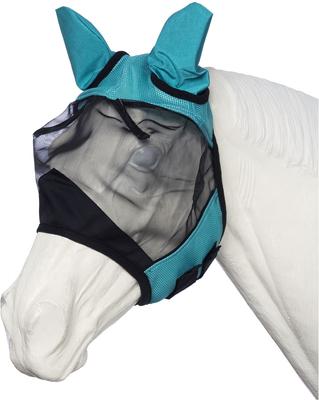 TOUGH1 Comfort Mesh Horse Fly Mask, Turquoise - Chewy.com