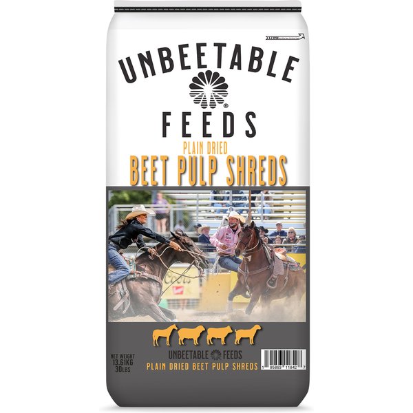UNBEETABLE FEEDS Beet Pulp Low Sugar Shreds Horse Feed, 30-lb bag ...