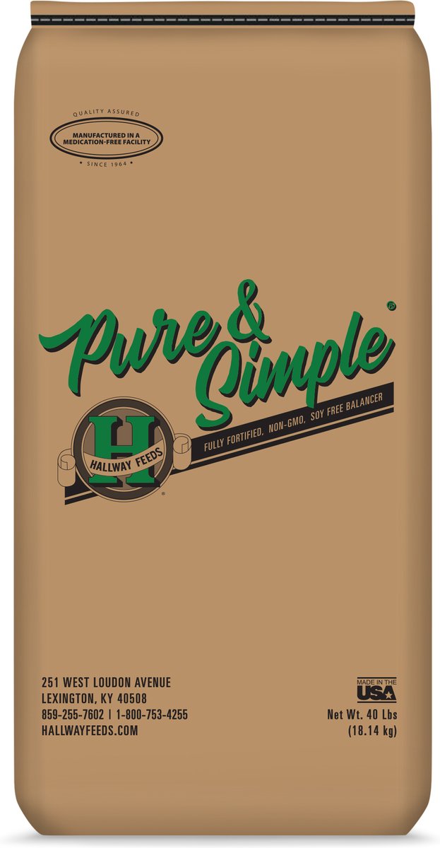 HALLWAY FEEDS Pure & Simple Balancer Soy-Free, Non-GMO Horse Feed, 40 ...