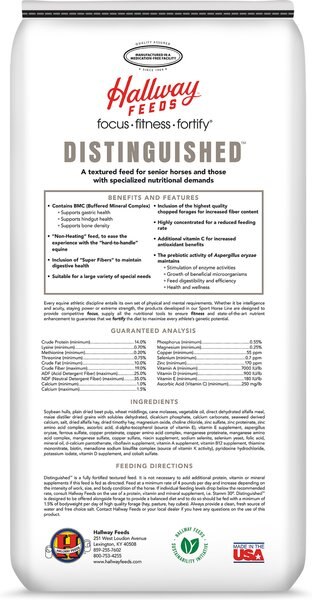 HALLWAY FEEDS Distinguished Low-NSC Senior Horse Feed, 50-lb bag ...