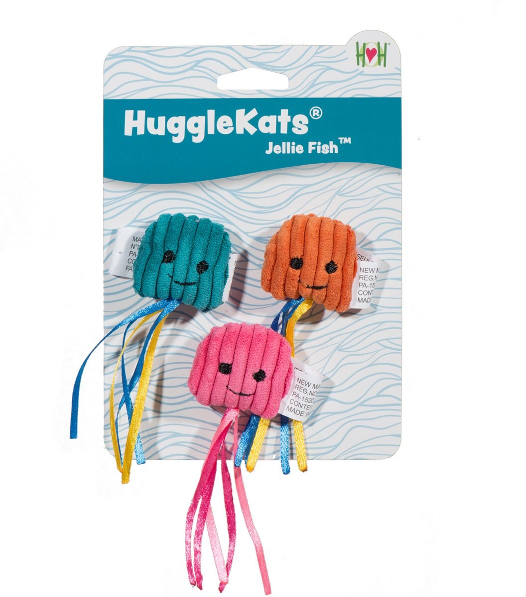 HUGGLEKATS Jellie Fish Cat Toy, 3 count - Chewy.com