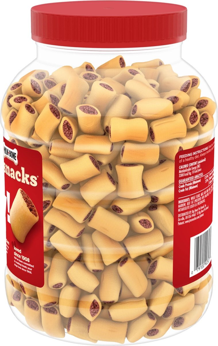 MILK-BONE MaroSnacks Real Bone Marrow Dog Treats, 40-oz tub - Chewy.com