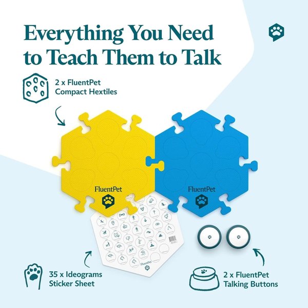 Discontinued - FLUENTPET Tester Kit Talking Buttons Dog Toy - Chewy.com