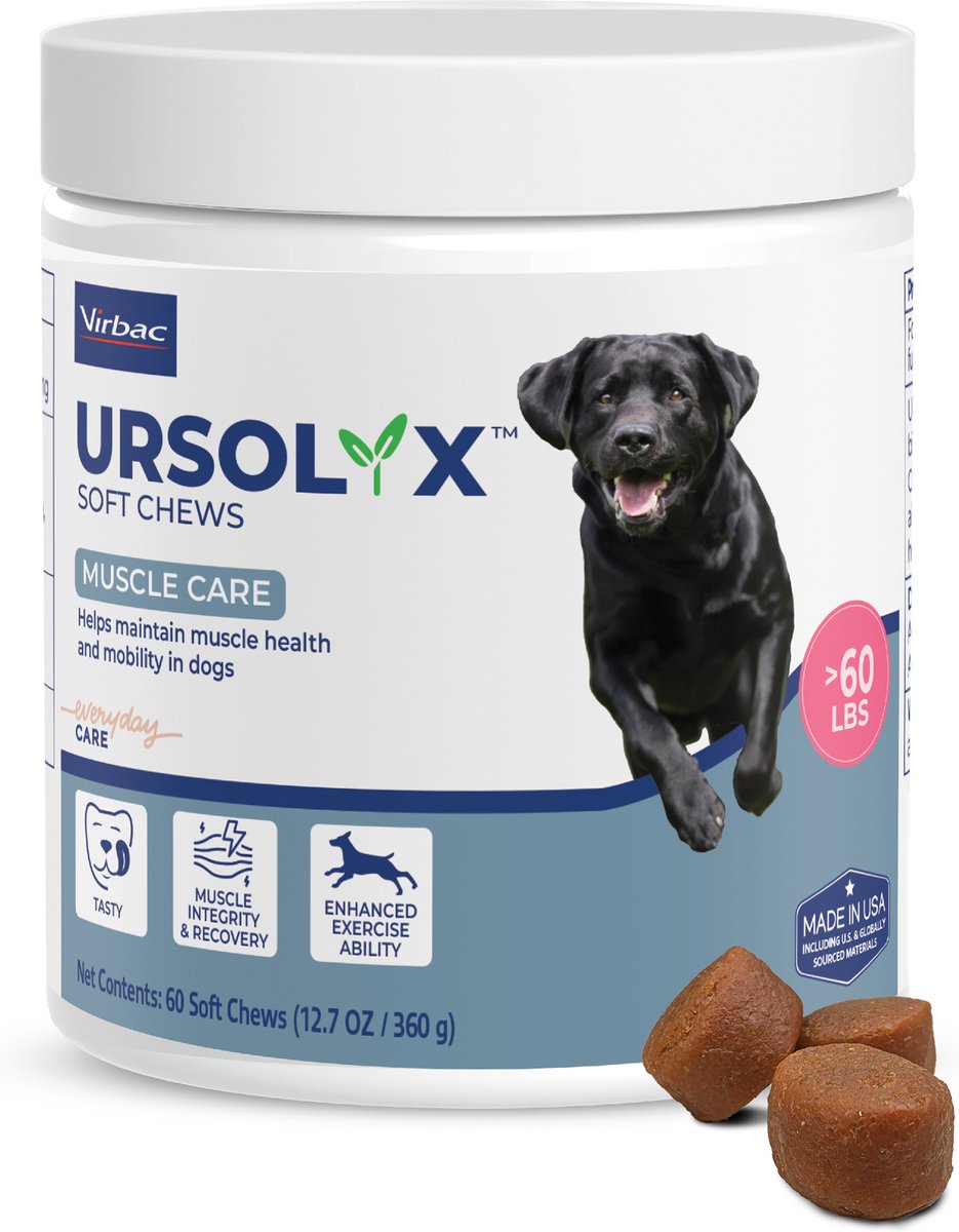 VIRBAC URSOLYX Soft Chew Supplement for Large Breed Dogs, 60 count ...
