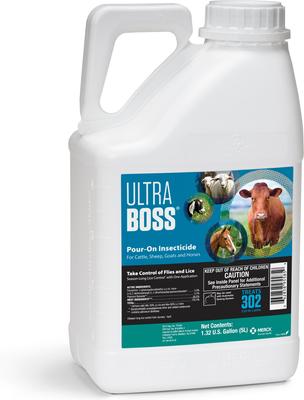 ULTRA BOSS Pour-On Insecticide Fly & Insect Control for Cattle, Sheep ...