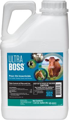 ULTRA BOSS Pour-On Insecticide Fly & Insect Control for Cattle, Sheep ...