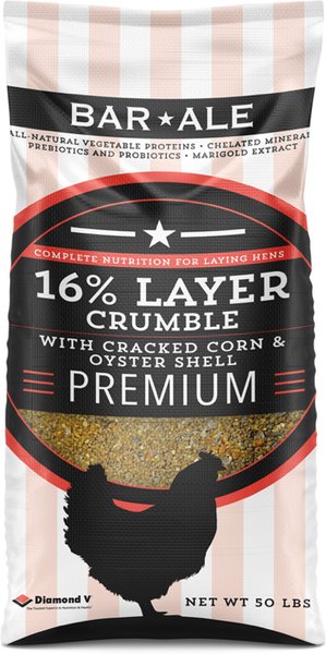 BAR ALE 16% Protein Layer Crumble with Cracked Corn & Oyster Shell ...