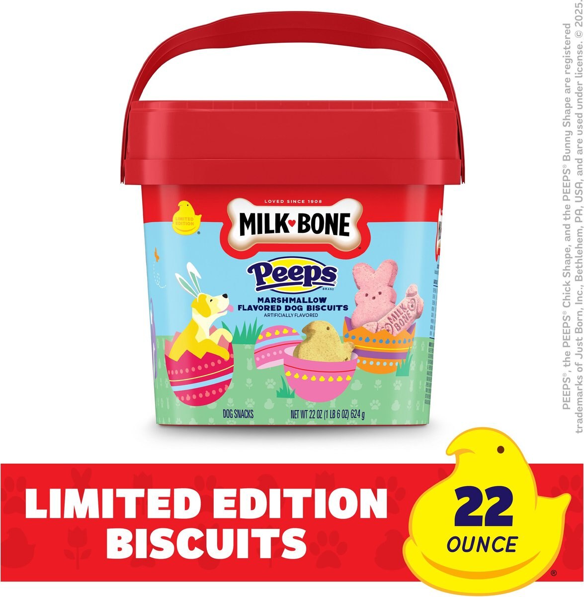 Temporarily Unavailable - MILK-BONE PEEPS Dog Treats, 22-oz pail - Chewy.com