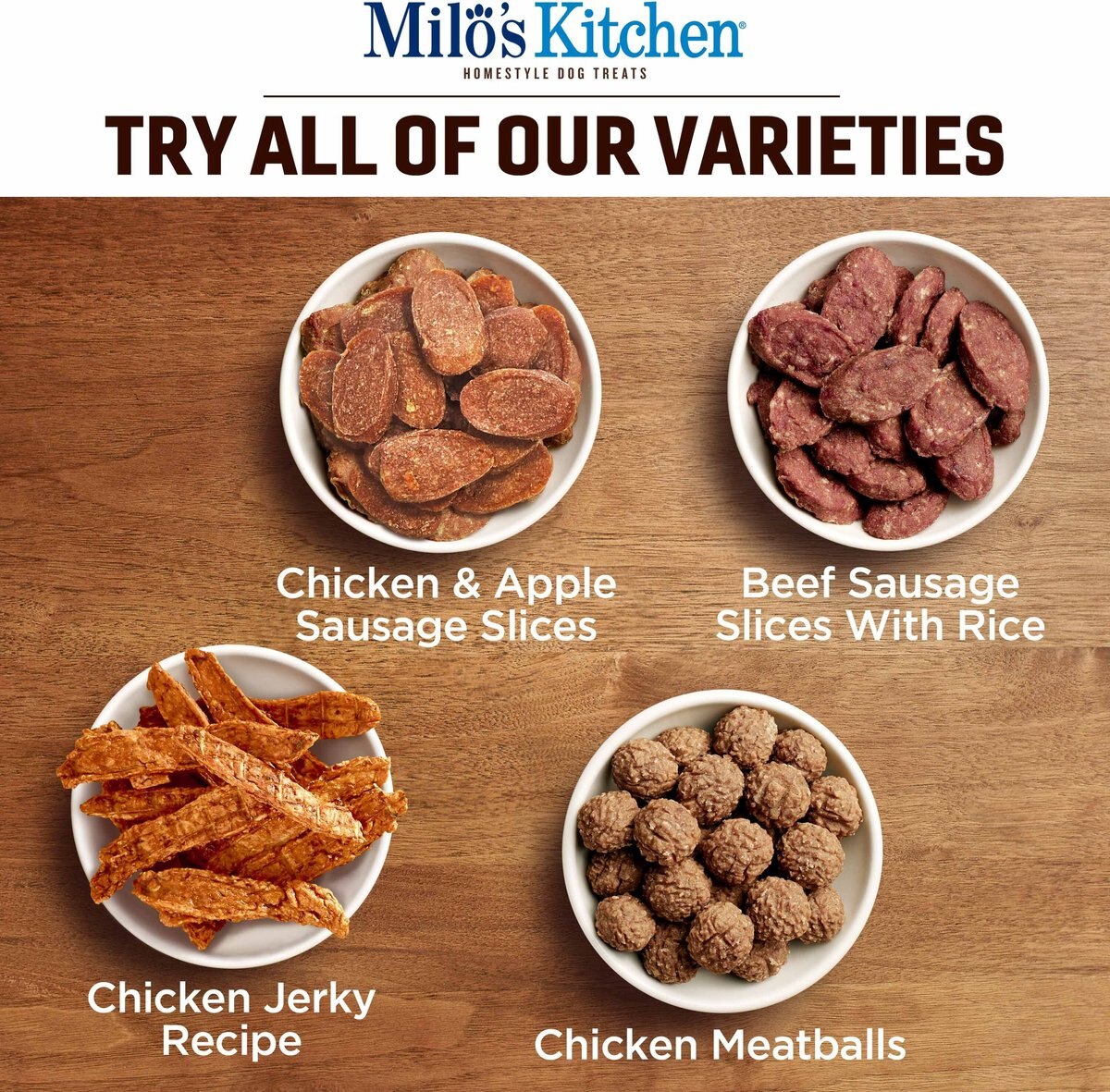 MILO'S KITCHEN Chicken Meatballs Dog Treats, 28-oz pouch - Chewy.com