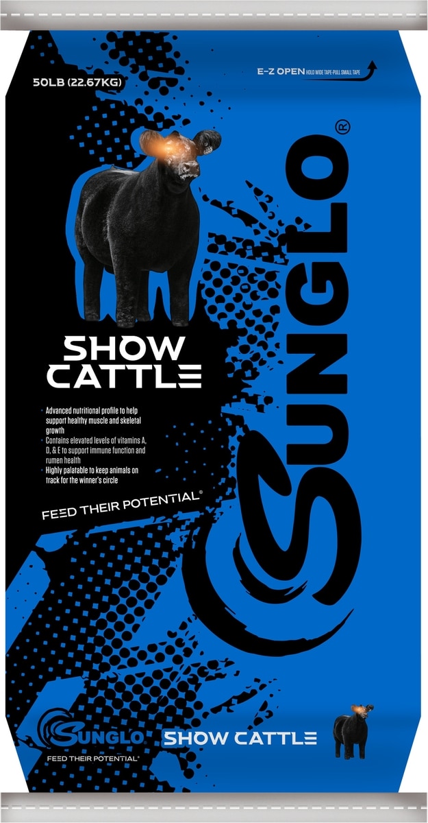 SUNGLO Show Cattle 12T 12% Protein Textured Cattle Feed, 50-lb bag ...