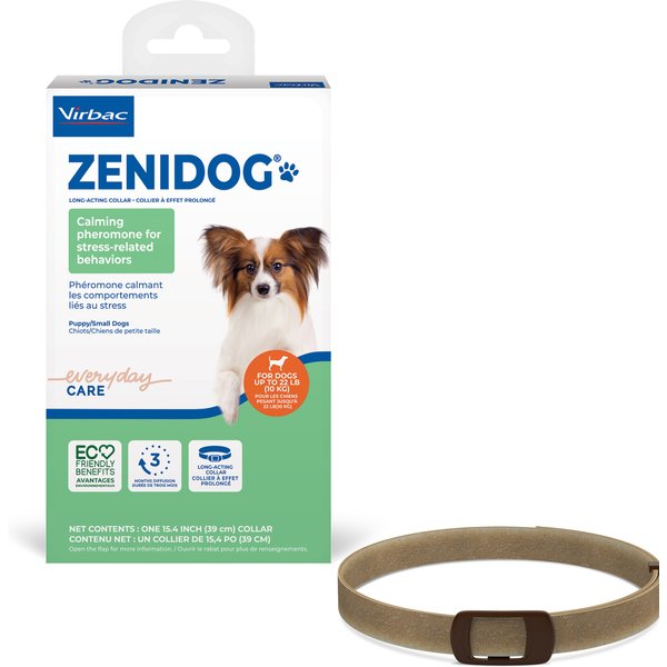 VIRBAC Zenidog Long-Acting Calming Collar for Dogs, Small: up to 18.3 ...