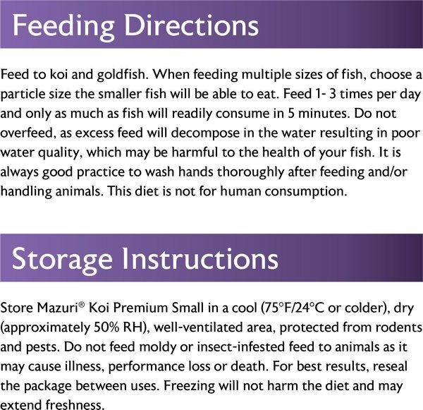 MAZURI Koi Premium Large Fish Food, 20-lb bag - Chewy.com