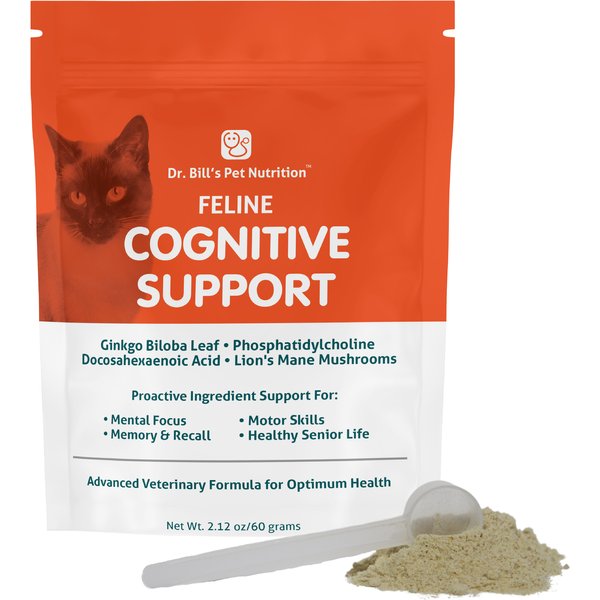 DR. BILL'S PET NUTRITION Feline Cognitive Support Cat Supplement Powder ...