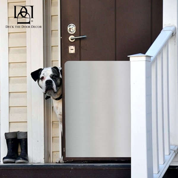 DECK THE DOOR DECOR Large Breed Dog Door Scratch Protection Plate, Oil ...