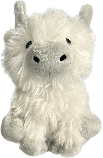 FOUFIT Highland Cow Squeaky Dog Plush Toy, Cream, Small - Chewy.com