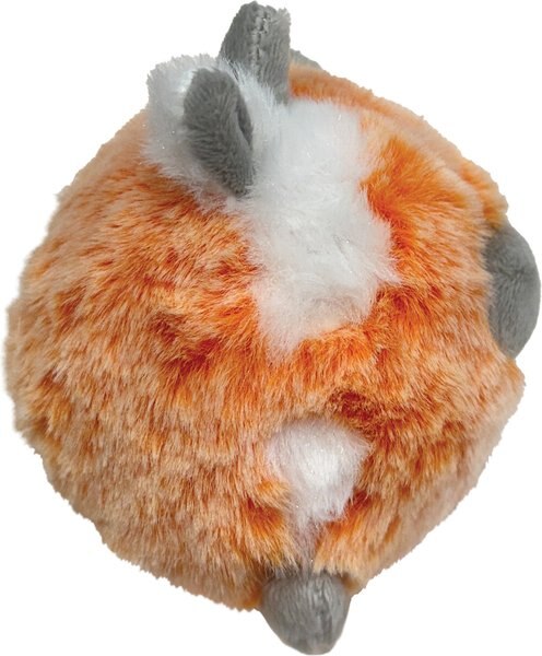FOUFIT Fuzzy Wuzzy MooMoo Spiker Dog Ball Toy, Orange, Small - Chewy.com