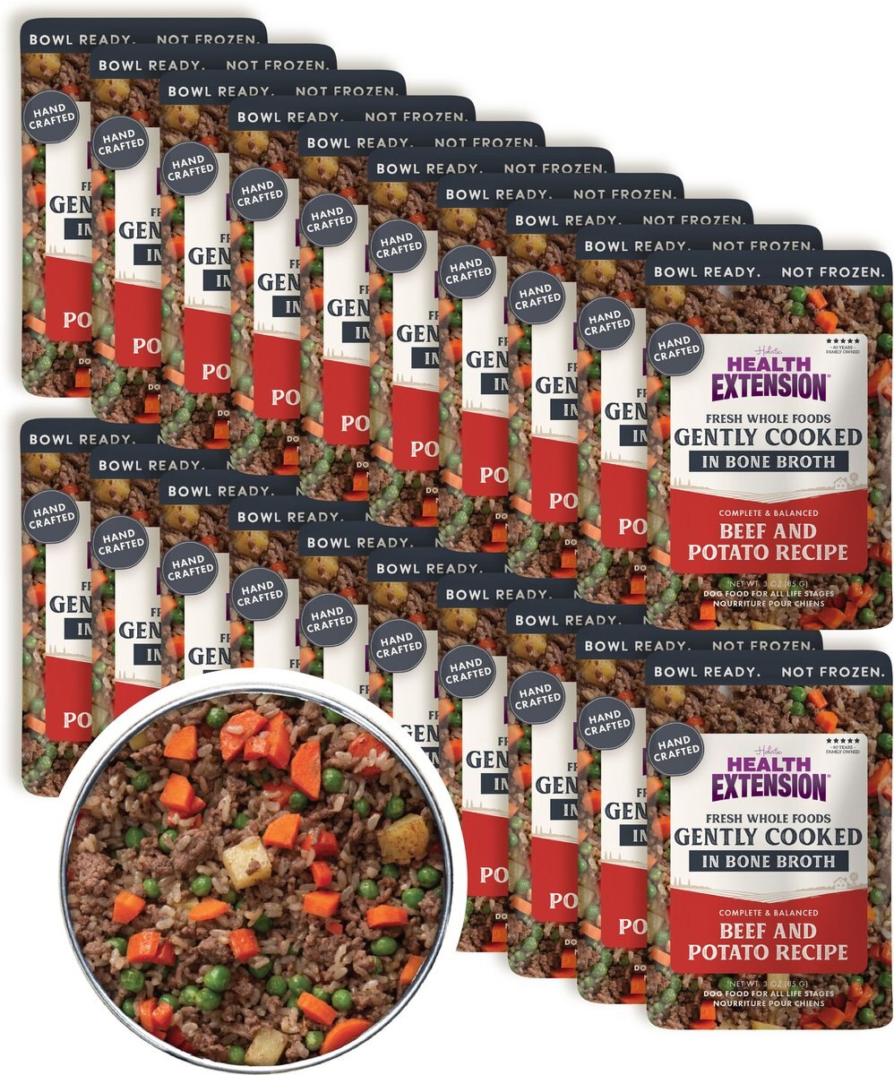 HEALTH EXTENSION Gently Cooked Beef & Potato Recipe Wet Dog Food, 3-oz ...