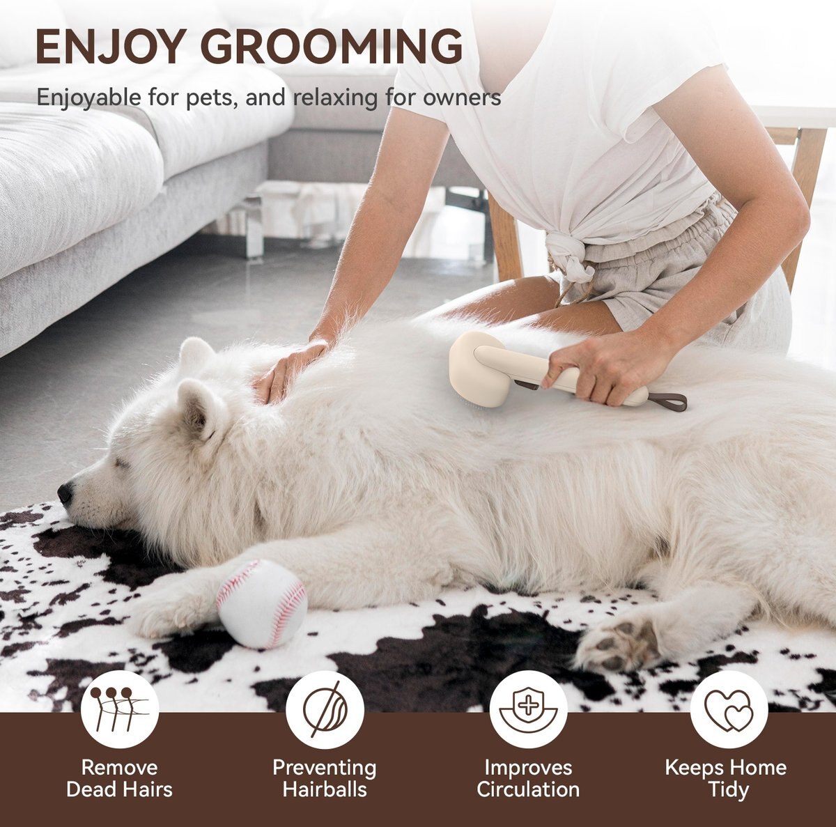 AUMUCA Self Cleaning Slicker Brush, Brown - Chewy.com