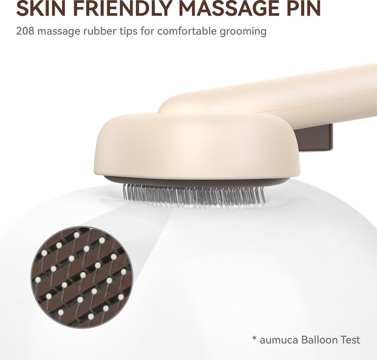 AUMUCA Self Cleaning Slicker Brush, Brown - Chewy.com