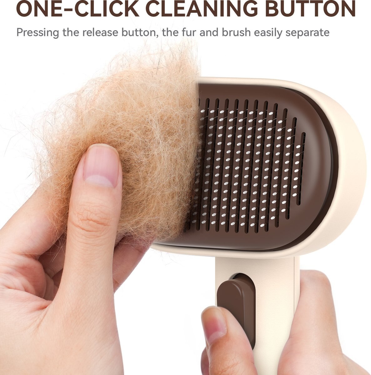 AUMUCA Self Cleaning Slicker Brush, Brown - Chewy.com