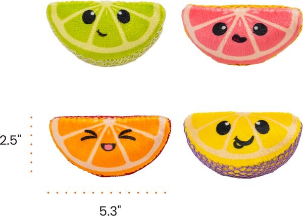 Temporarily Unavailable - CATSTAGES Dental Fruit Wedges Cat Plush Toy ...