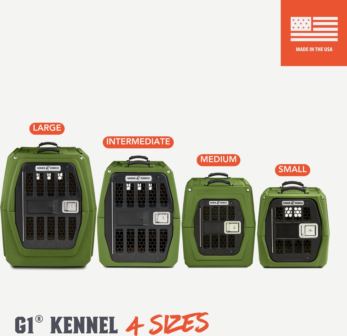 GUNNER G1 Double-Walled Dog Kennel, Duck Green, Intermediate - Chewy.com