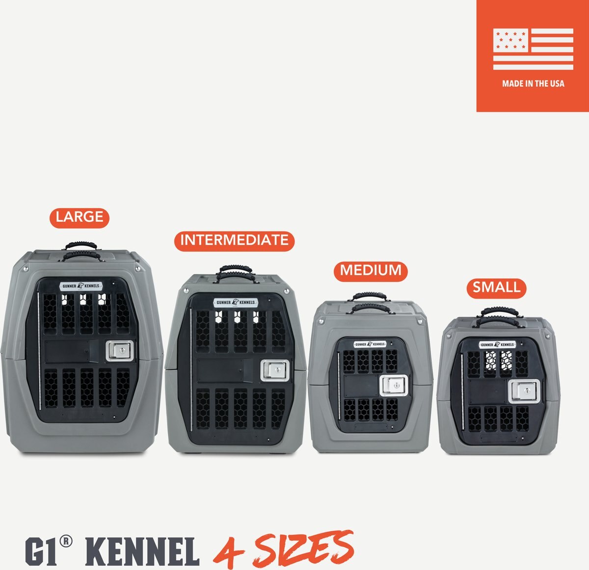 GUNNER G1 Double-Walled Dog Kennel, Gunmetal, Medium - Chewy.com