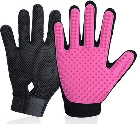 DELOMO Dog, Cat Horse & Small Pet Grooming Glove, Pink - Chewy.com