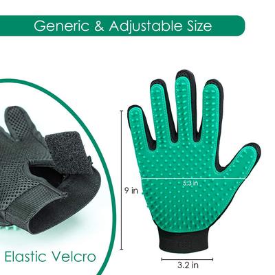 DELOMO Dog, Cat Horse & Small Pet Grooming Glove, Green - Chewy.com