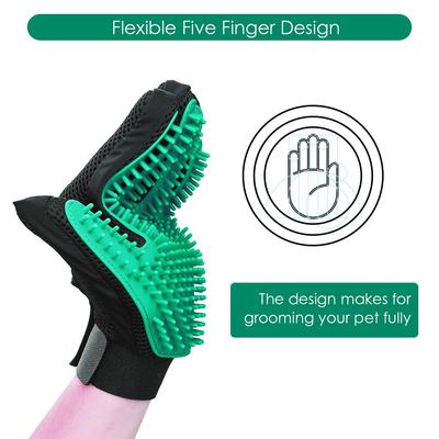 DELOMO Dog, Cat Horse & Small Pet Grooming Glove, Green - Chewy.com
