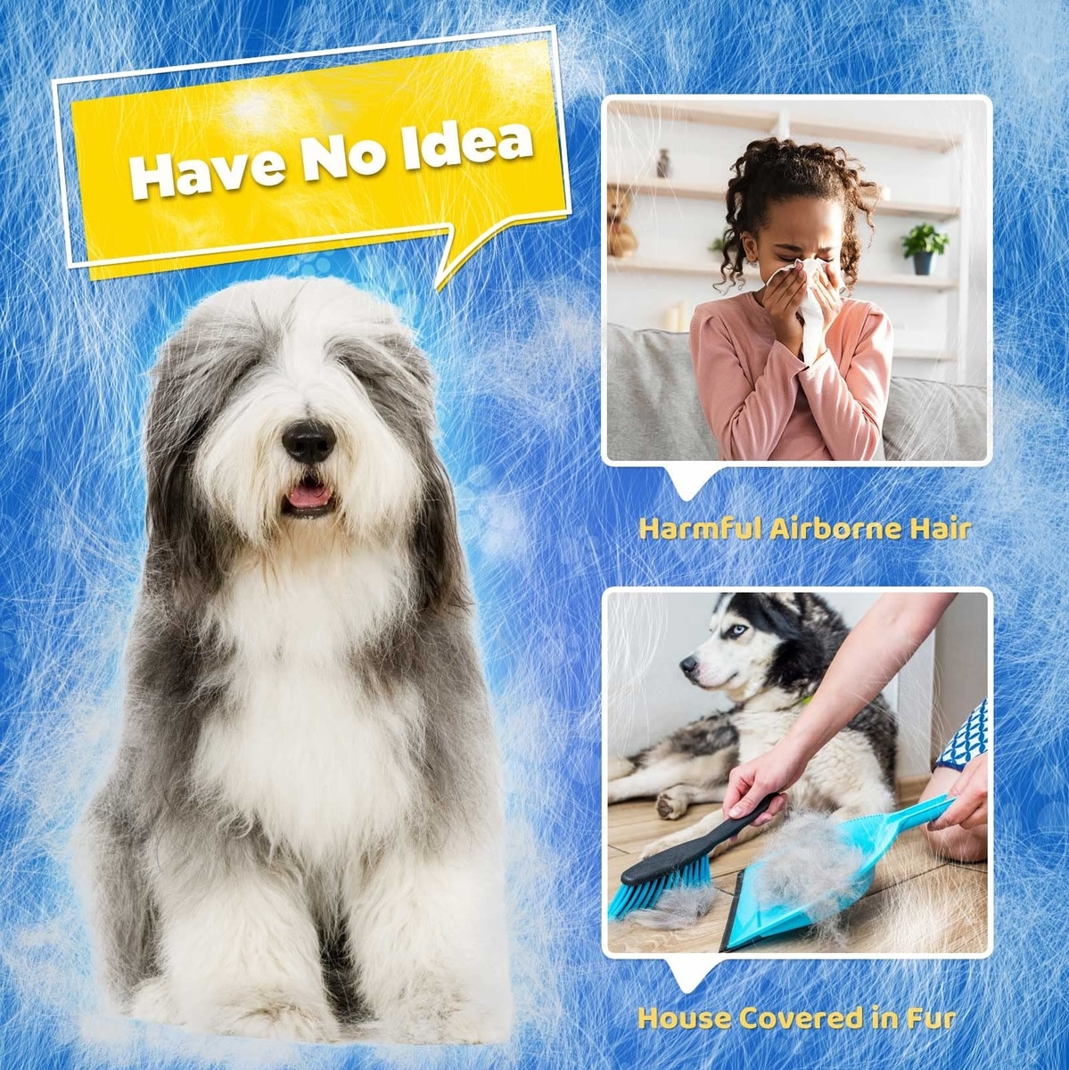 DELOMO Dog, Cat Horse & Small Pet Grooming Glove, Gray - Chewy.com