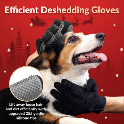 DELOMO Dog, Cat Horse & Small Pet Grooming Glove, Gray - Chewy.com